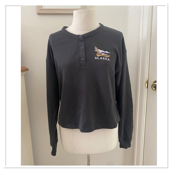 Cut & Paste | Tops | Juniors Womens Crew Neck Long Sleeve Henley Shirt ...